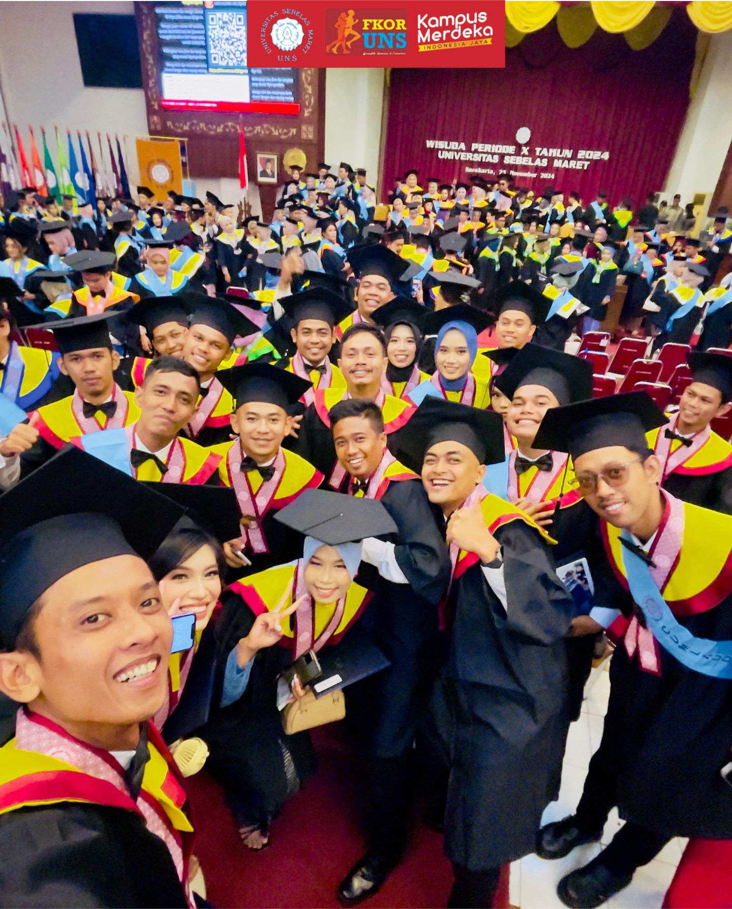 Selamat dan Sukses Wisudawan FKOR UNS Periode X Tahun 2024 - Fakultas Keolahragaan