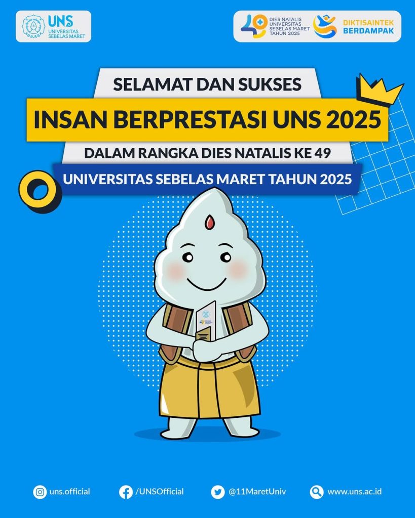 Selamat dan Sukses Insan Berprestasi UNS 2025 - Fakultas Keolahragaan