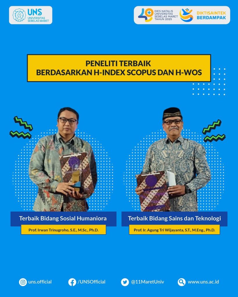 Selamat dan Sukses Insan Berprestasi UNS 2025 - Fakultas Keolahragaan