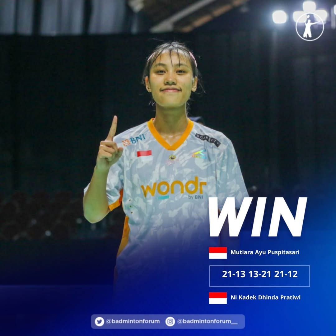 Selamat dan Sukses Mutiara Ayu Puspitasari Sebagai Juara Tunggal Putri ...